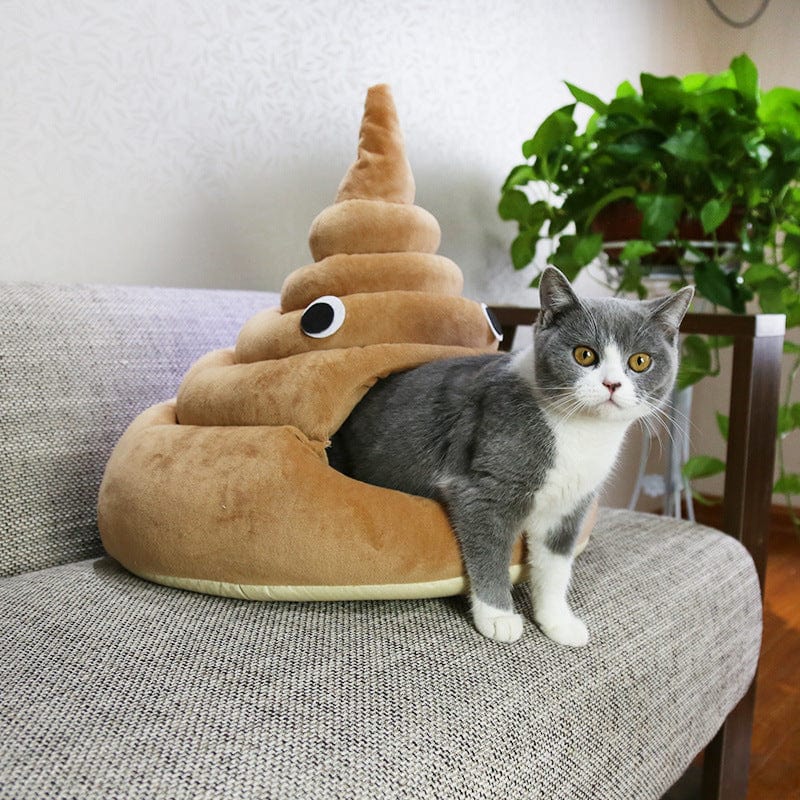 Poop Emoji Shaped Cat Bed [FREE Shipping] – Gadget Gerbil