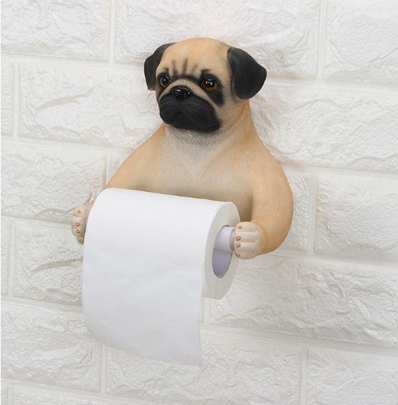 Pug Toilet Paper Holder [FREE Shipping] – Gadget Gerbil